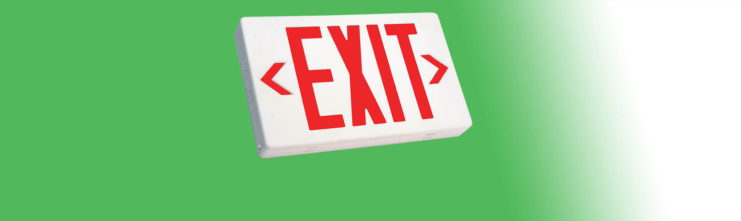 XEL - LED Exit sign from Unami provides red or green illumination